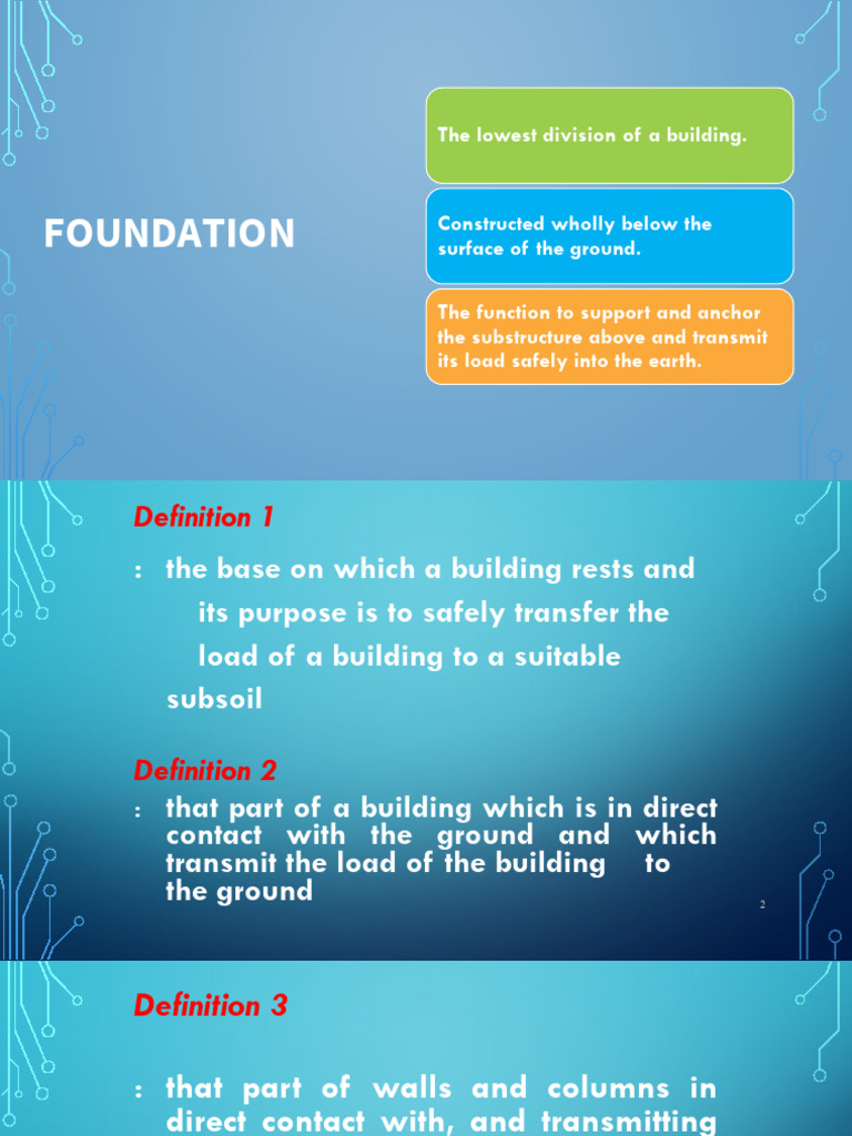 Lec 1 Introduction - FOUNDATION | Download Free PDF | Foundation (Engineering) | Sand