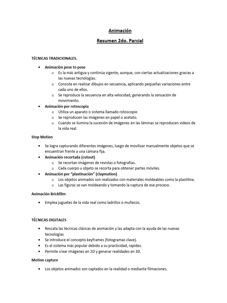 Resumen Animacion | PDF | Animación
