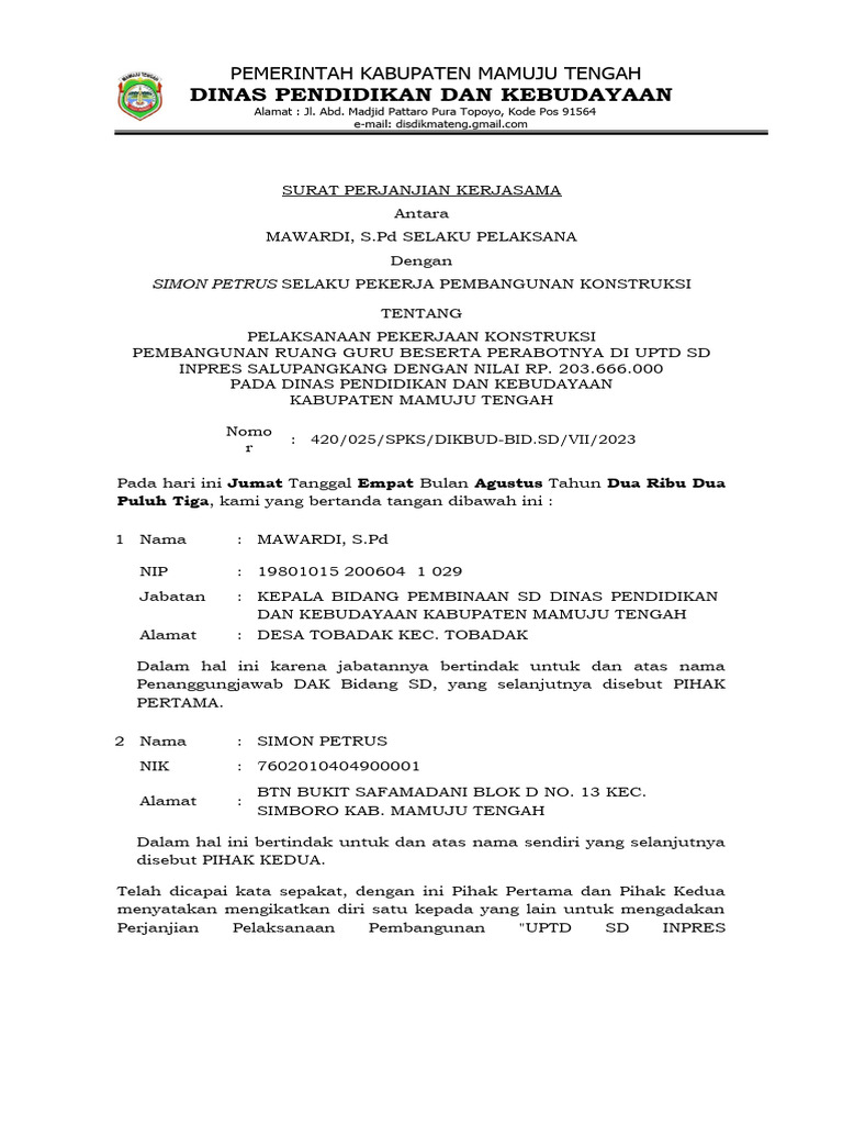 SPK Dengan Pekerja EDIT | PDF