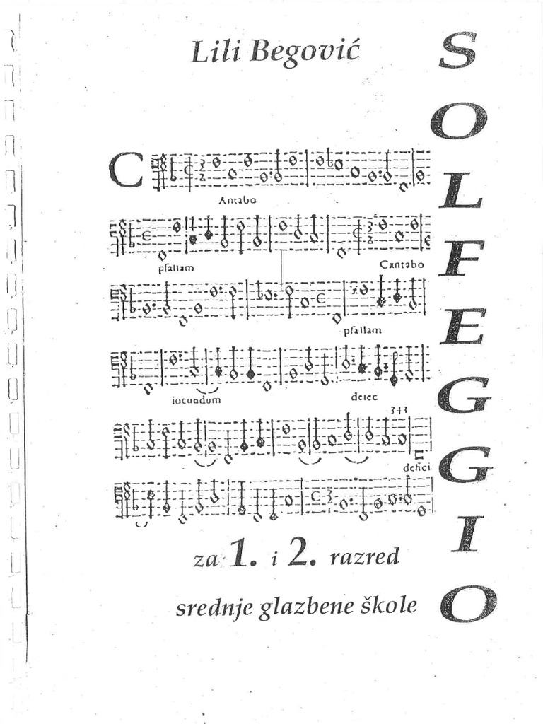 Lili Begovic - Solfeggio 1 I 2 | PDF