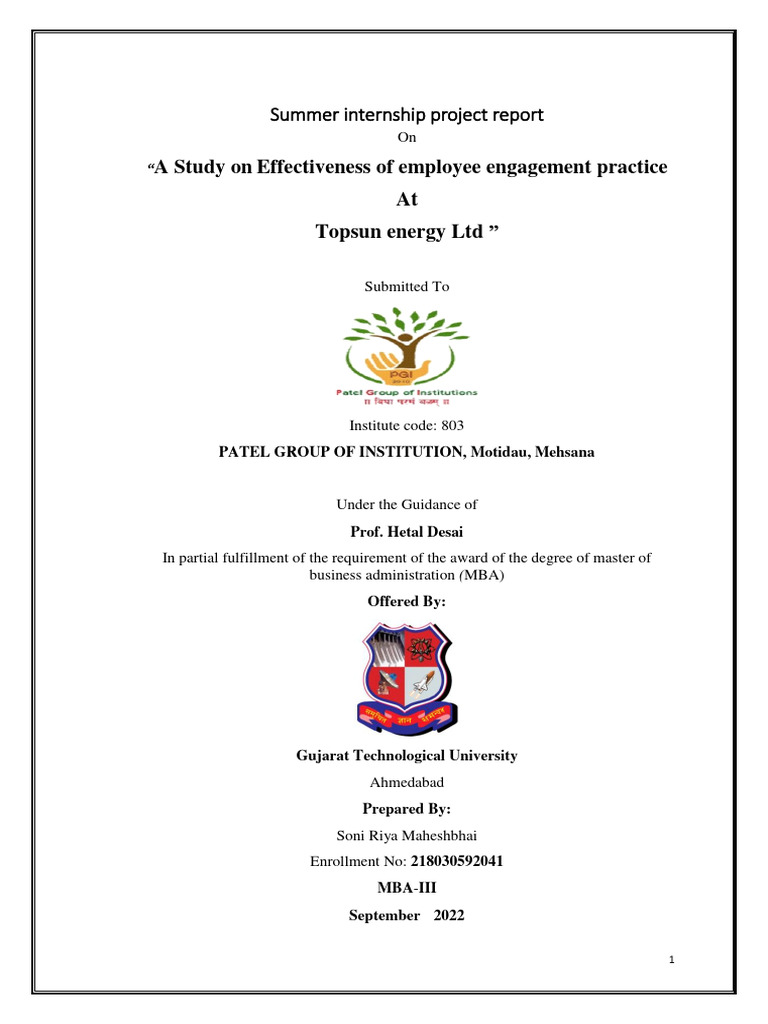 Riya Soni Sip Project 1912 | PDF | Electricity Generation | Power Station