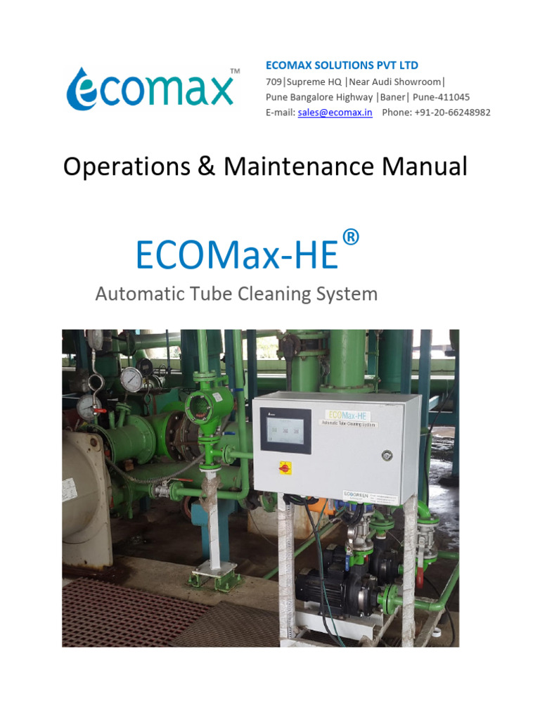 ECOMax HE Manual New | PDF | Pump | Valve