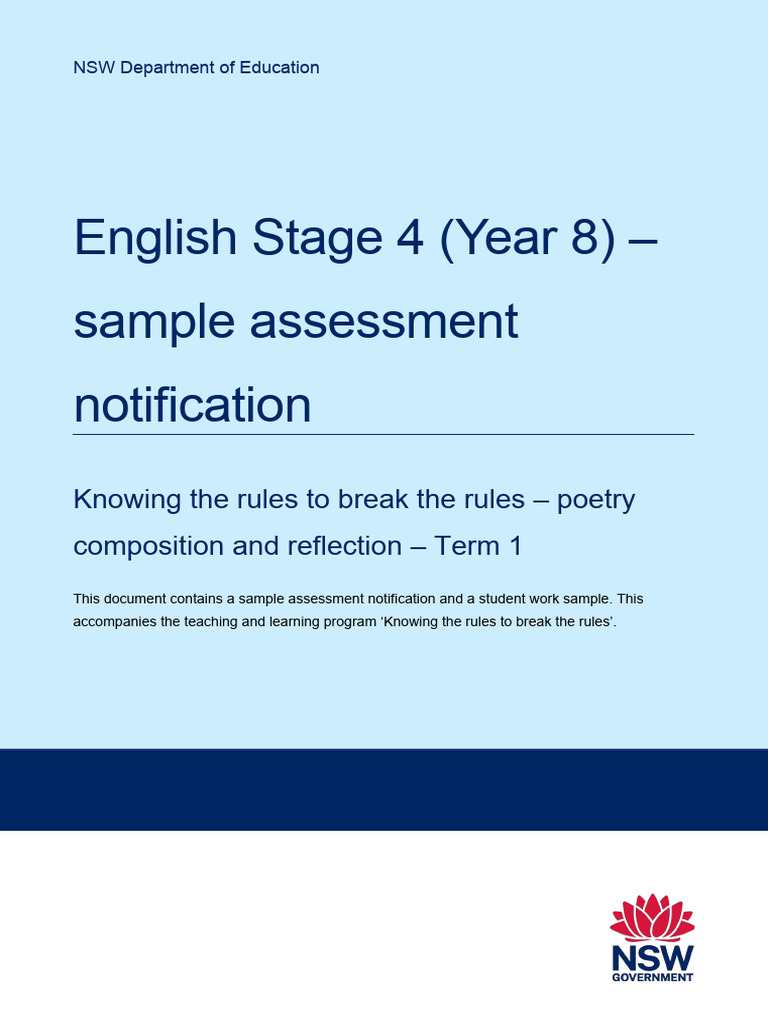 English s4 Knowing Rules Break Rules Sample Assessment | PDF | Teachers ...