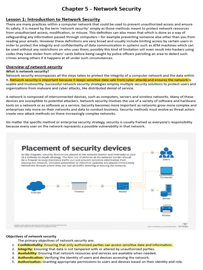Chapter 5 Network Security | PDF | Security | Computer Security