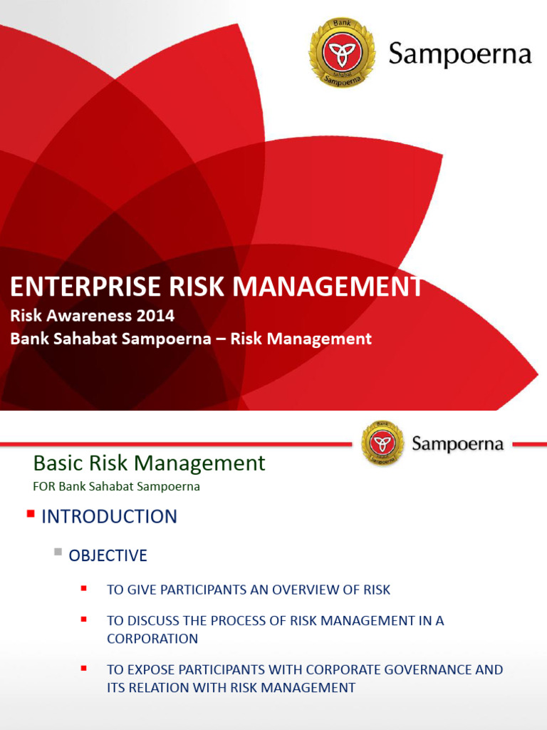 ERM Training Material For Internal | PDF | Credit | Finance & Money Management