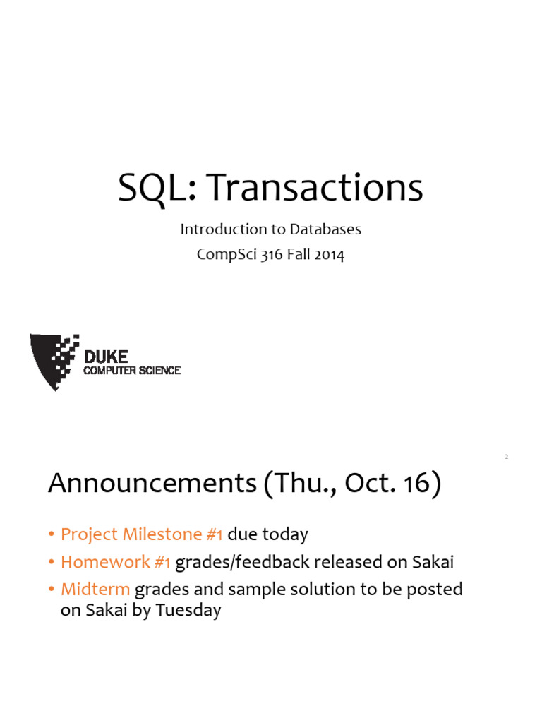 SQL - Transactions | Download Free PDF | Database Transaction | Databases