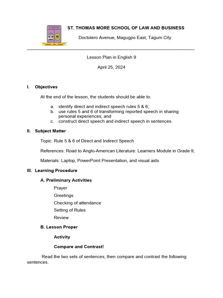 Direct & IndirectLP Rules 5&6 | PDF | Human Communication | Language Mechanics