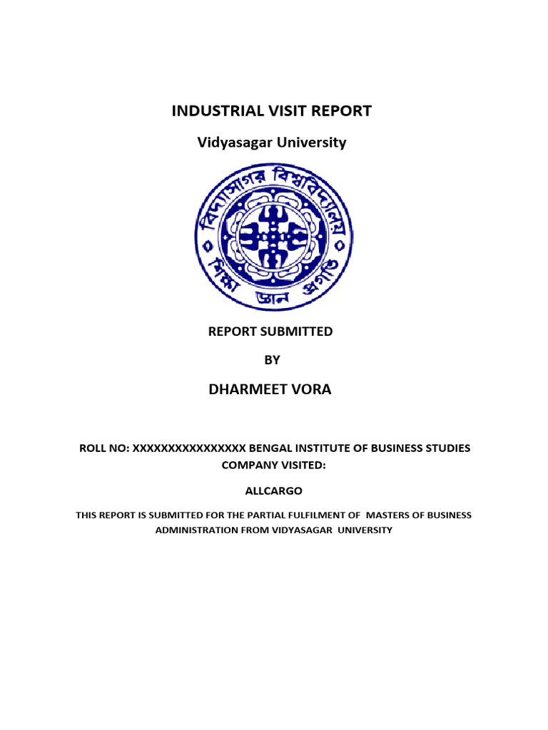 INDUSTRIAL VISIT REPORT | PDF | Warehouse | Logistics