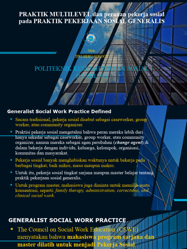 Peranan Dan Praktik Pekerja Sosial Multilevel | PDF | System | Social Work