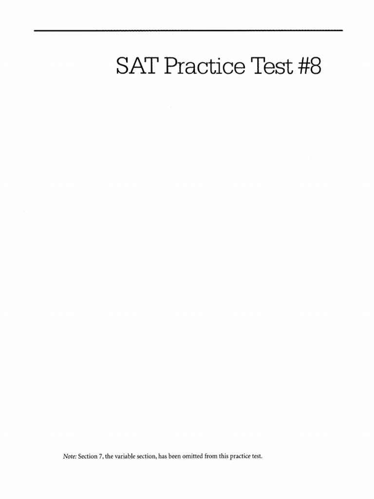 Real SAT 8 | PDF