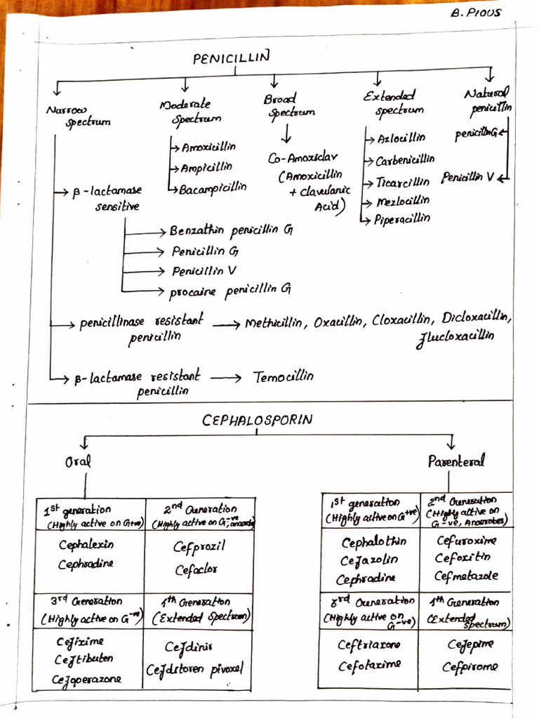 Pharmacology (Drug Classification) | Download Free PDF | Penicillin | Drugs