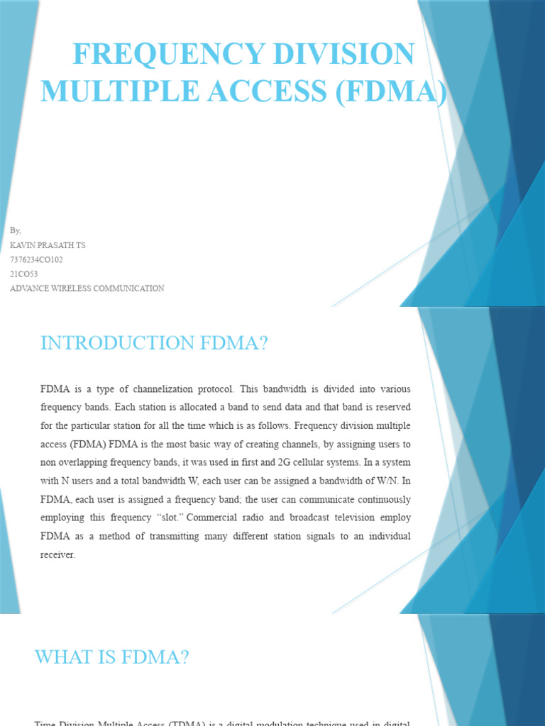 Frequency Division Multiple Access | PDF | Channel Access Method | Cellular Network