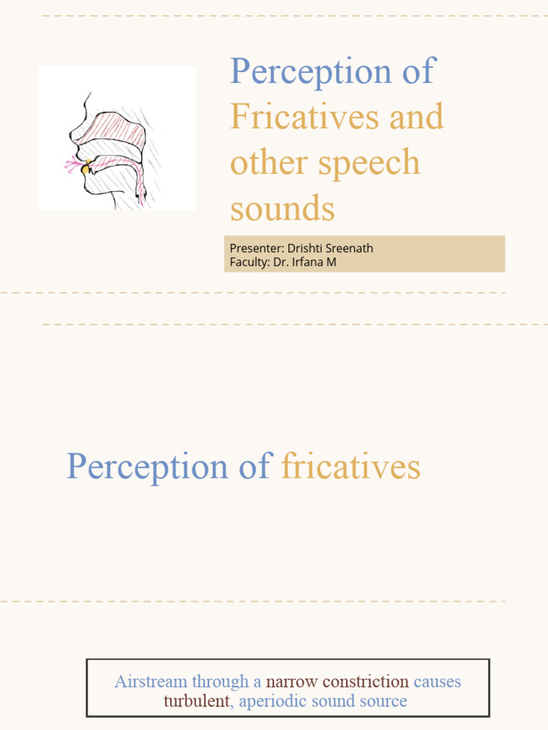 Perception of Fricatives | PDF | Vowel | Consonant