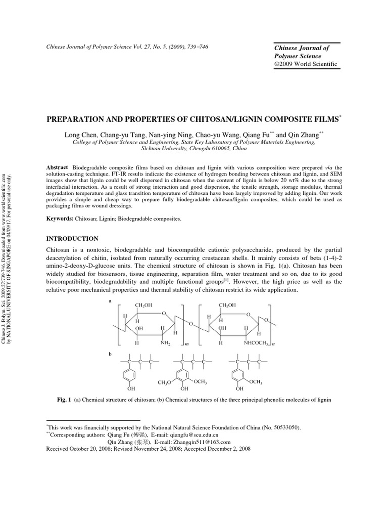 Chen 2009 | PDF | Composite Material | Polymers