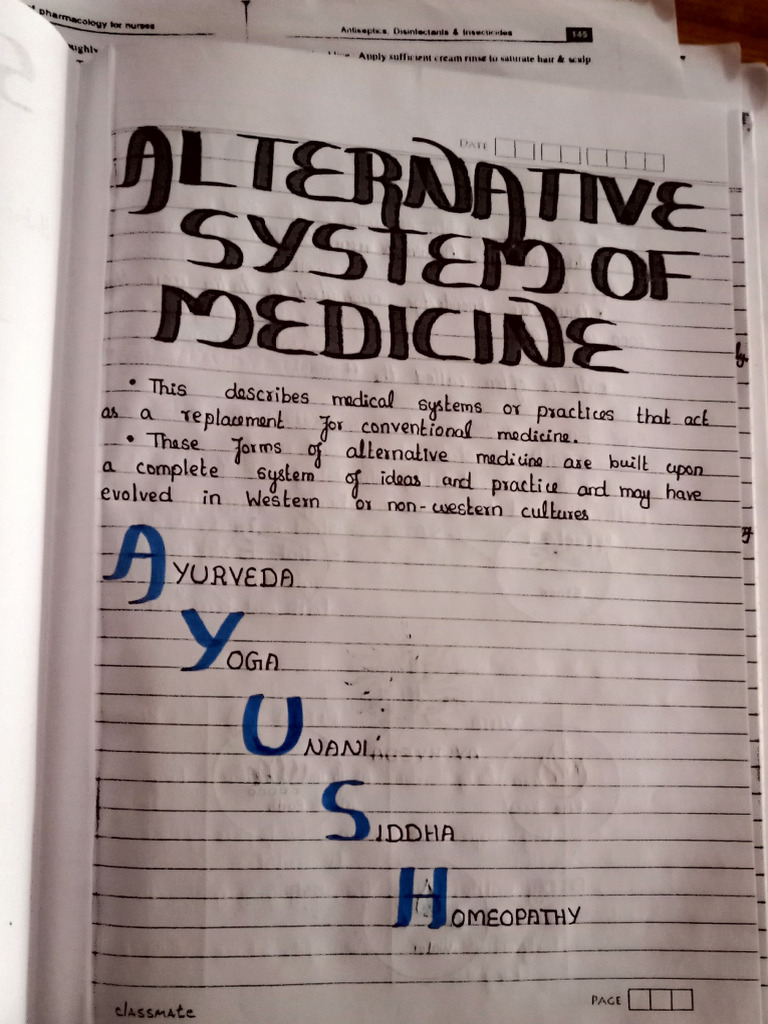 Alternative system of medicine notes | PDF