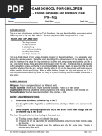 Fog Class 10 English Poem 8 | PDF | Fog | Poetry