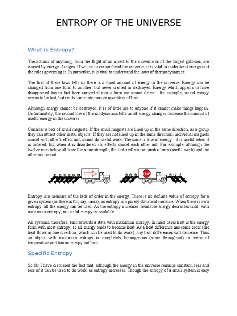 Entropy of The Universe | PDF | Big Bang | Universe