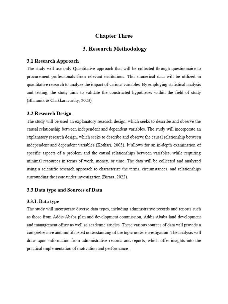 Chapter Three | PDF | Statistics | Quantitative Research