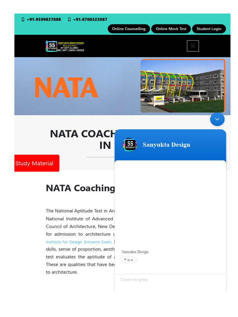 Nata Coaching in Delhi | PDF | University And College Admission ...