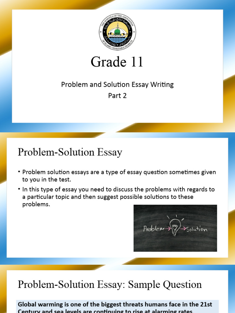 Grade 11 Problem and Solution Writing 2 - Nourhan Sabri | PDF | Flood ...
