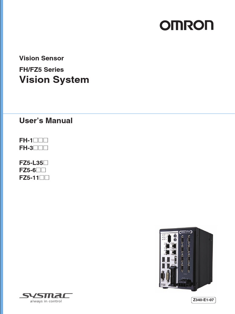 Z340-E1-07 FH FZ5 Vision System User Manual | PDF | Computer Data ...