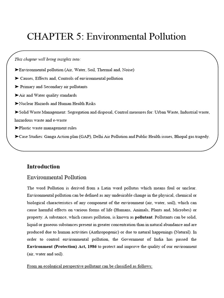 Environmental Pollution - Evs - HRC - Ii - 25-04-20 | PDF ...