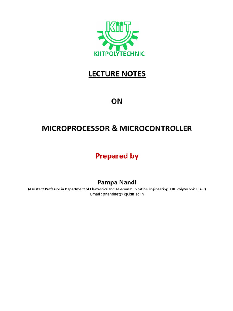 SM 4th-SEM Cse Microprocessor-Microcontroller-P.nandi | PDF | Central Processing Unit ...
