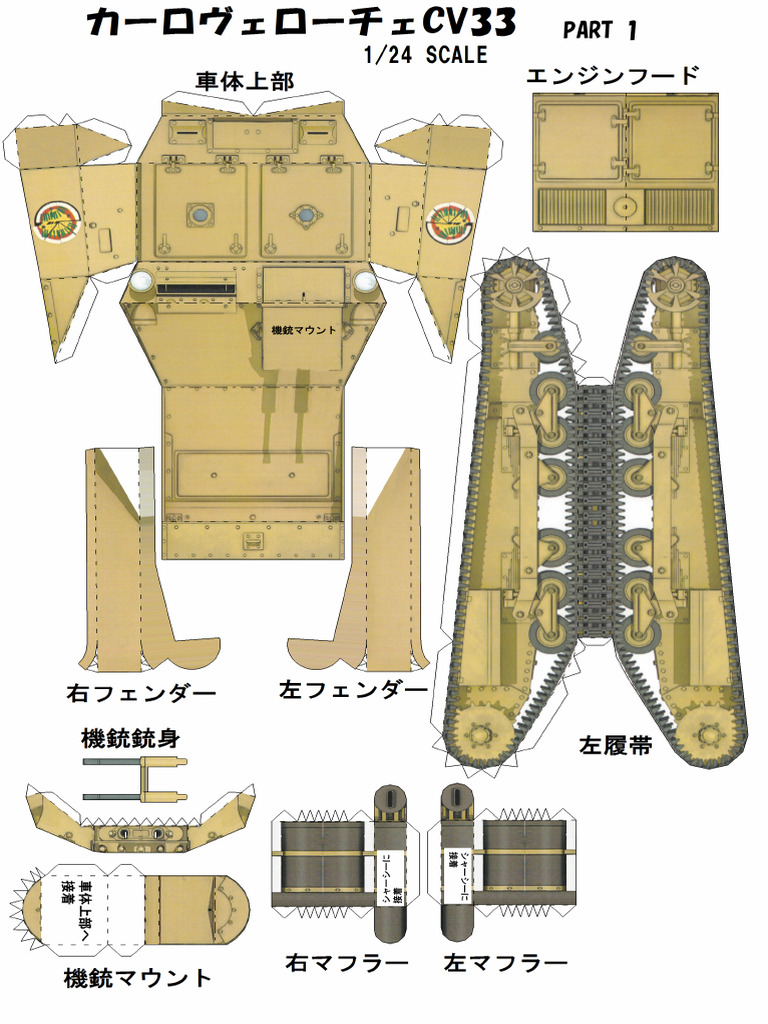 Papercraft Cv33 1 | PDF