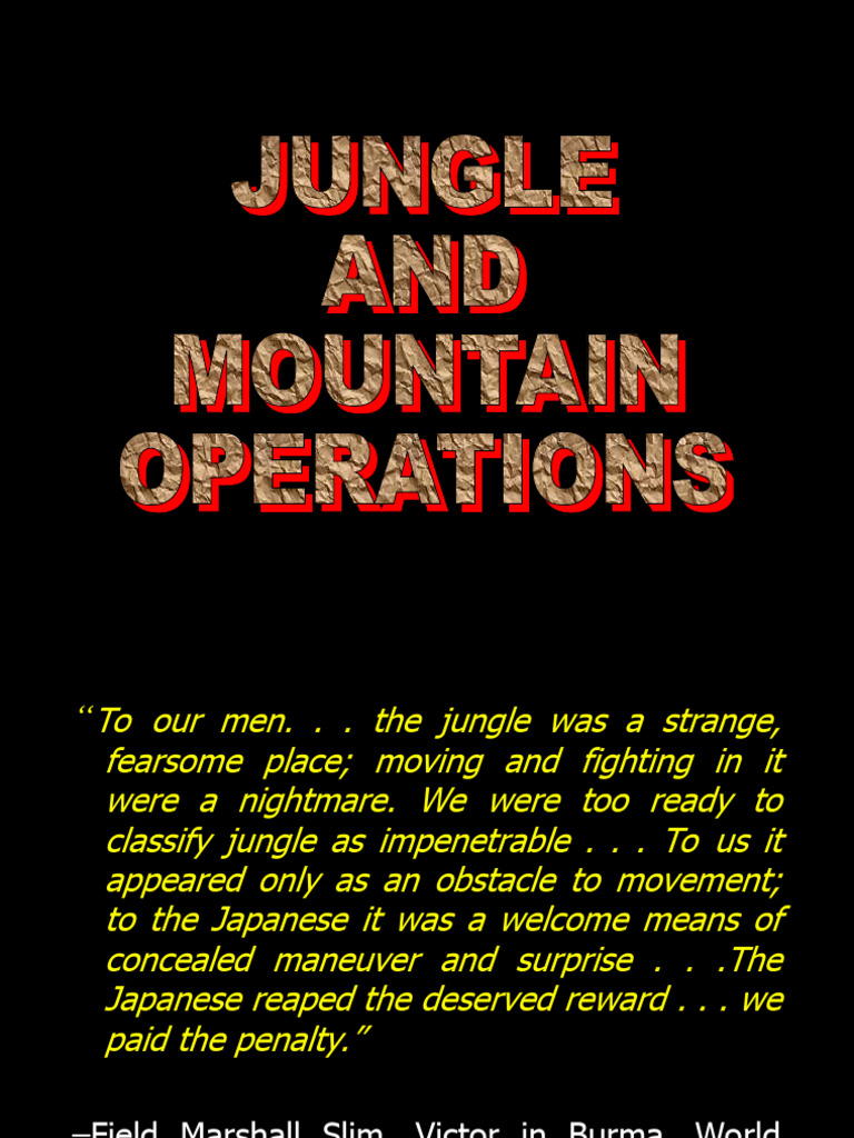 Jungle Mountain Operation | PDF | Forests | Rainforest