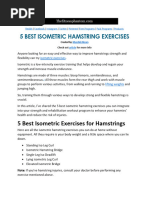 Isometric Exercises Guide and Benefits | PDF | Strength Training ...