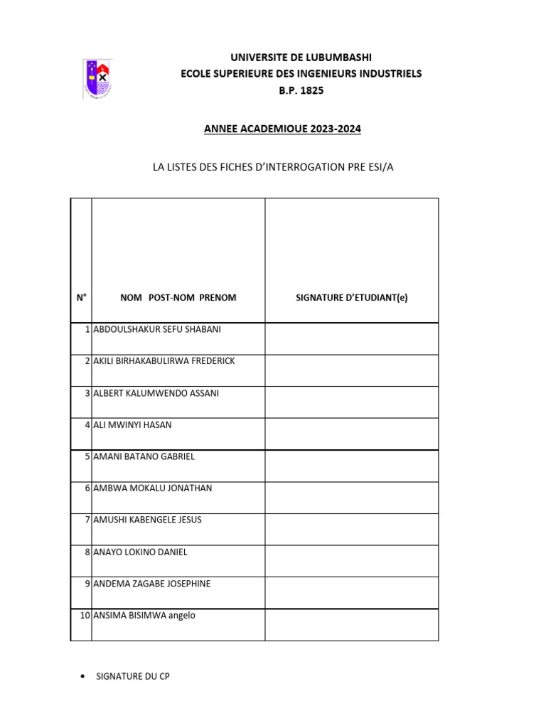 Fiches d'Interro Pre Esi A | PDF