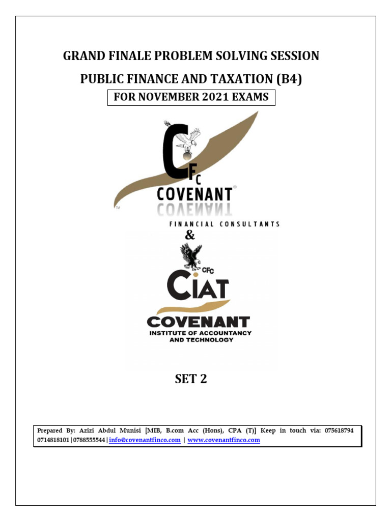 Public Finance & Taxation Problem Set 2 | PDF | Taxes | Expense