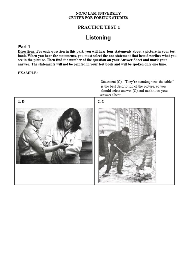 TEST 1 PART 1-2-3-4 | PDF TEST 1 PART 1-2-3-4 | PDF