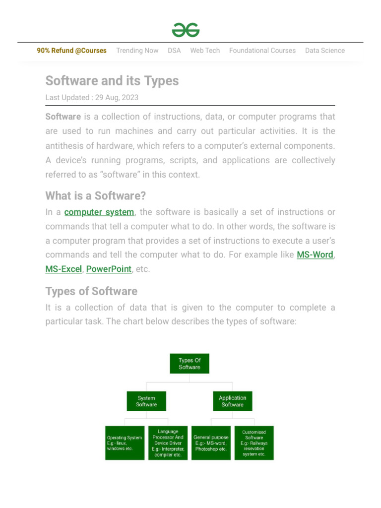 What Is Software - Definition, Types, Examples, and More | PDF ...