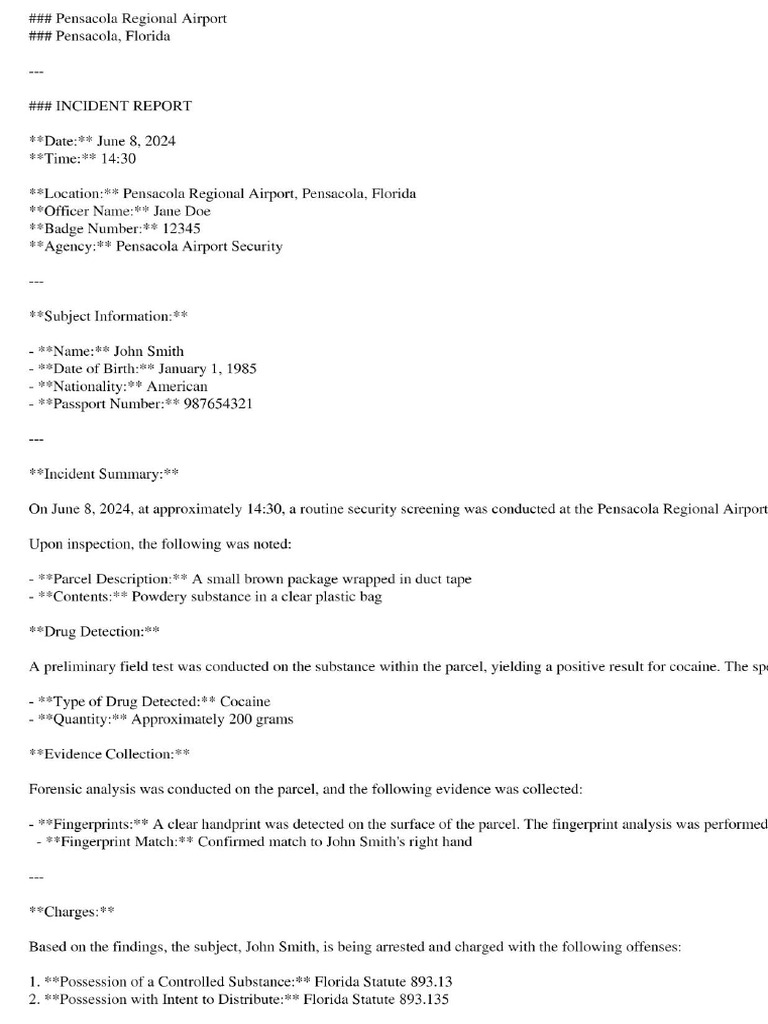 Statement of Arrest | PDF