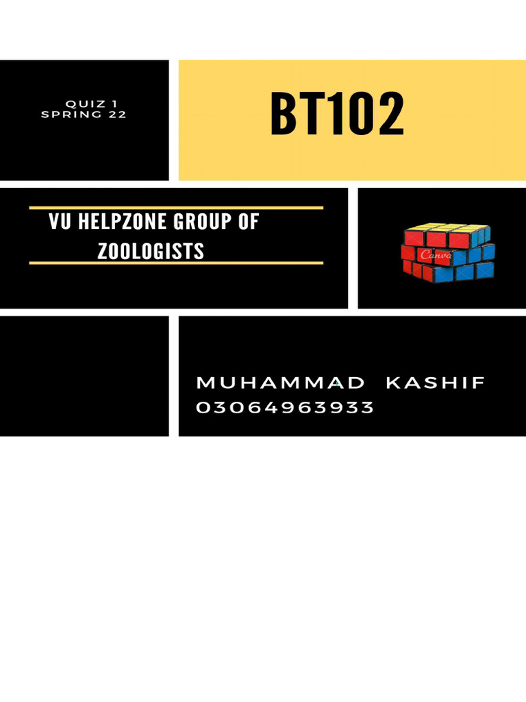 BT102-Quiz Spring 22 | PDF