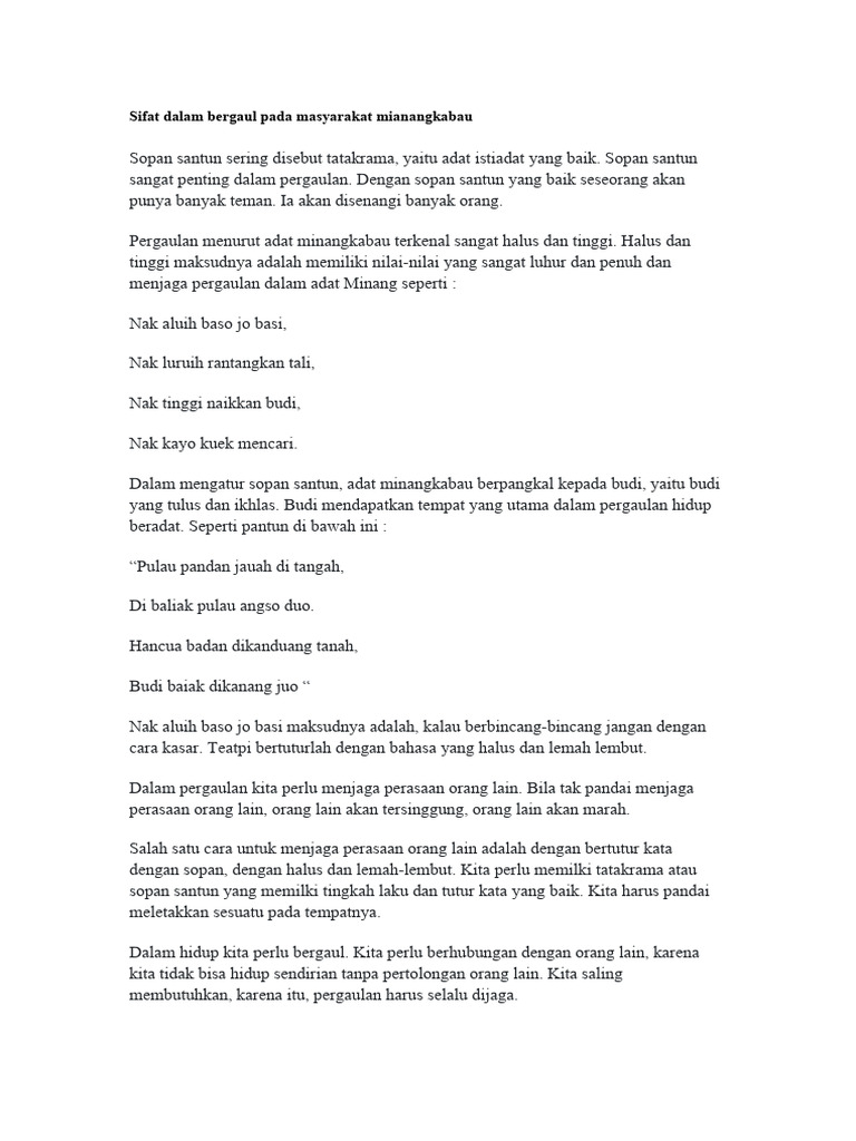 Sifat Dalam Beradat | PDF | Seni & Disiplin Bahasa | Kajian Bahasa Asing