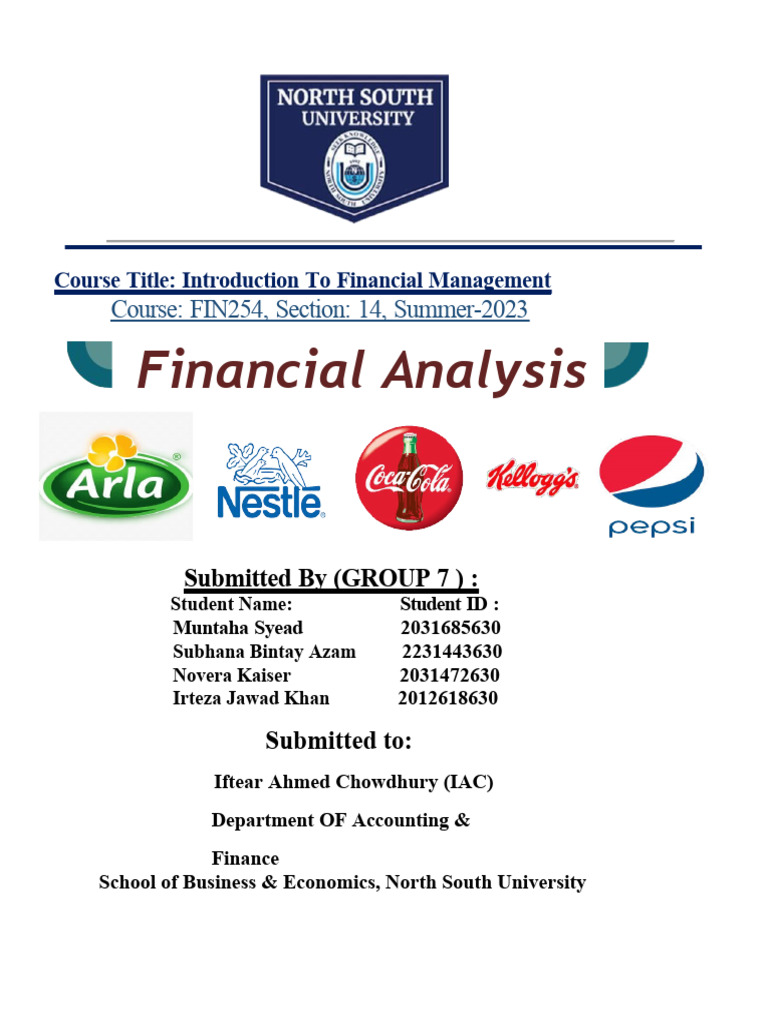 FIN254 GROUP 7 Final Report 1 | PDF | Price–Earnings Ratio | Gross Margin