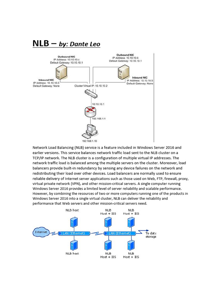 1.1 nlb | PDF | Computer Cluster | Computer Network