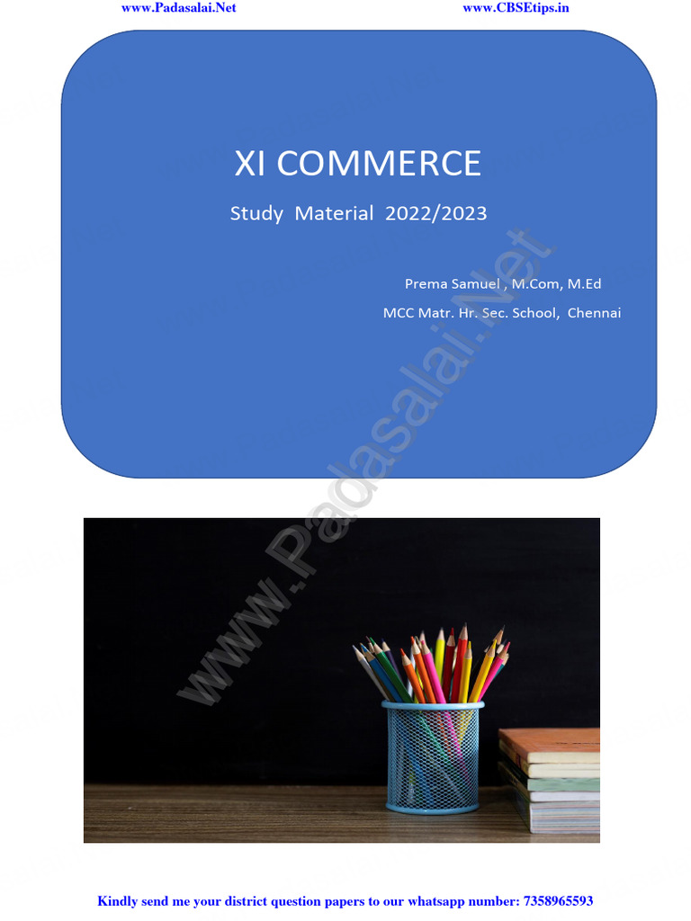 11th Commerce Study Materials English Medium PDF Download | PDF | Barter | Economies