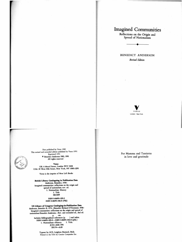 ANDERSON Benedict Imagined Communities | PDF