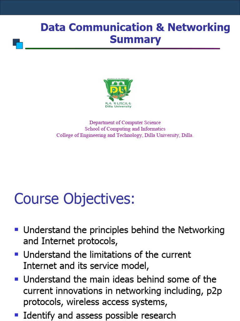 Data Communication & Networking Summary | PDF | Osi Model | Computer Network