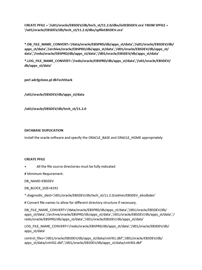 Oracle Database Duplication Guide | PDF | Computers