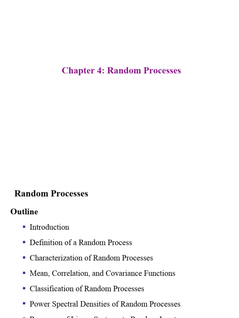 04-Random Processes | PDF | Stochastic Process | Spectral Density