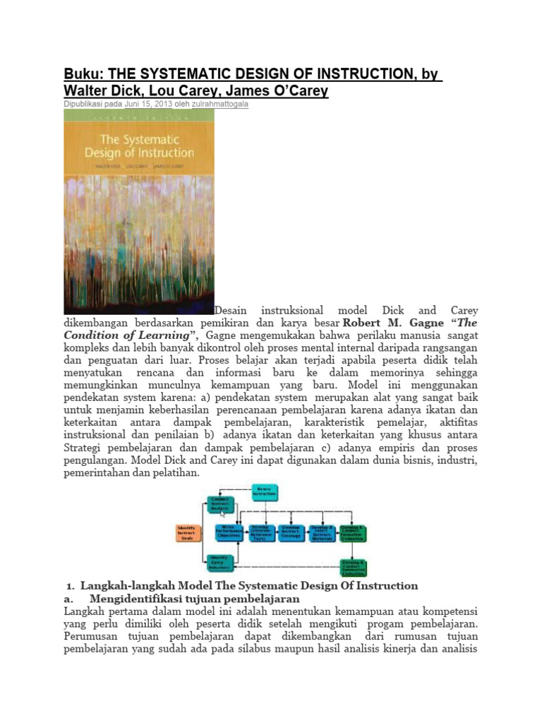 Buku THE SYSTEMATIC DESIGN OF INSTRUCTION, by Walter Dick, Lou Carey ...