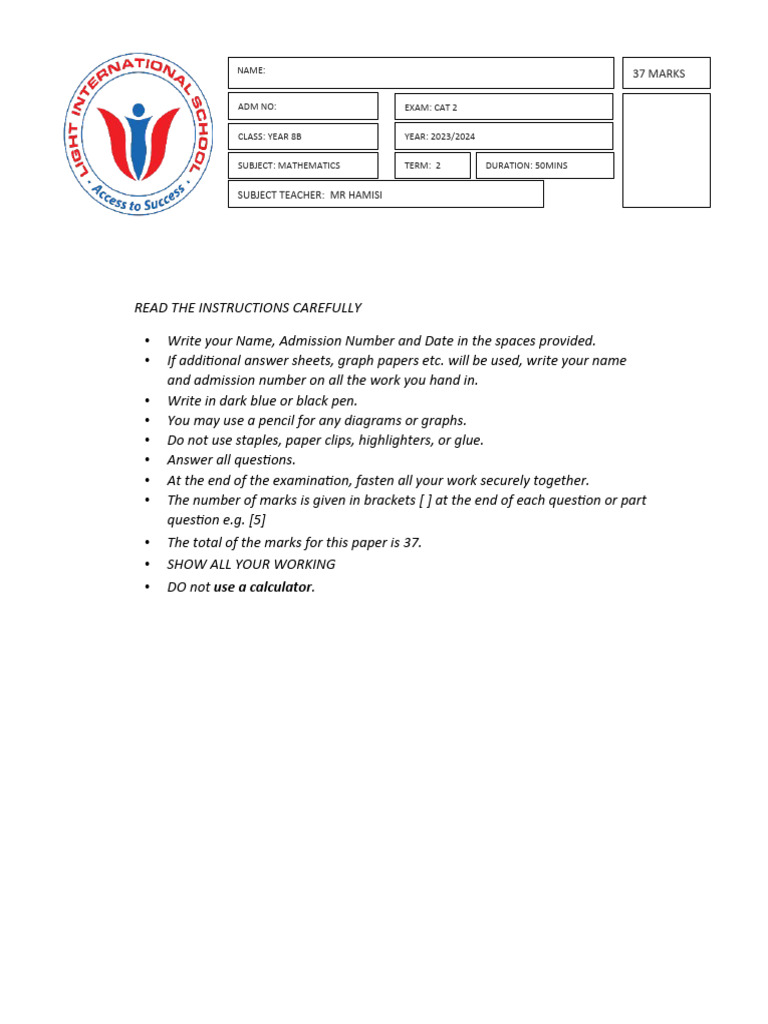 Year 8b Cat1 PDF | PDF | Home & Garden