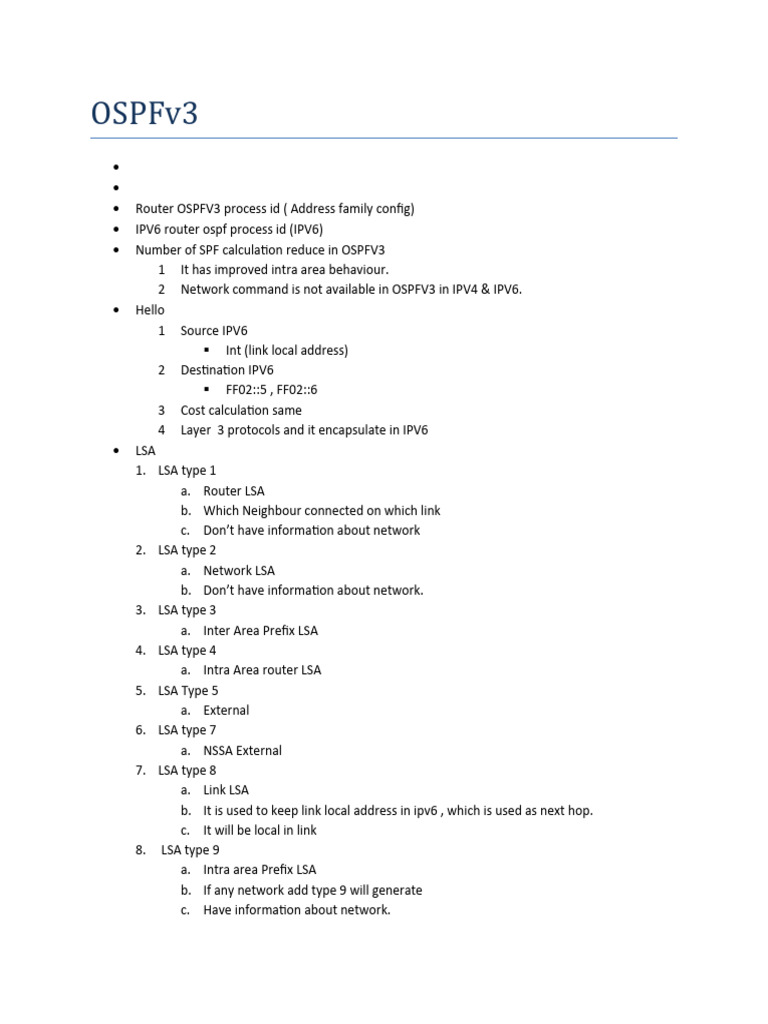 5.5 OPSF v3 | PDF | I Pv6 | Communications Protocols