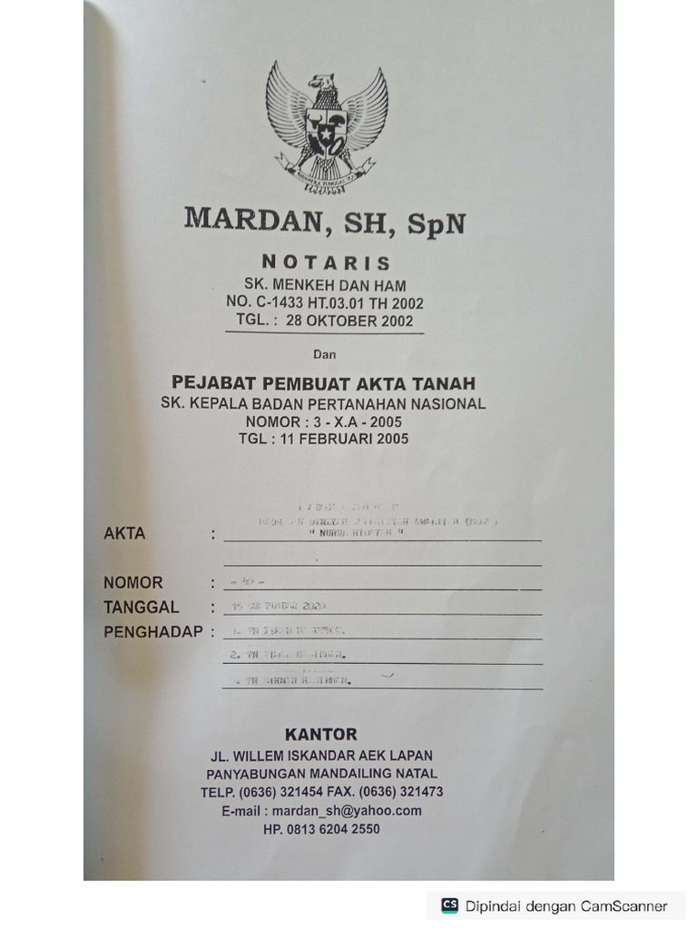 Akta Notaris Nurul Hidayah | PDF