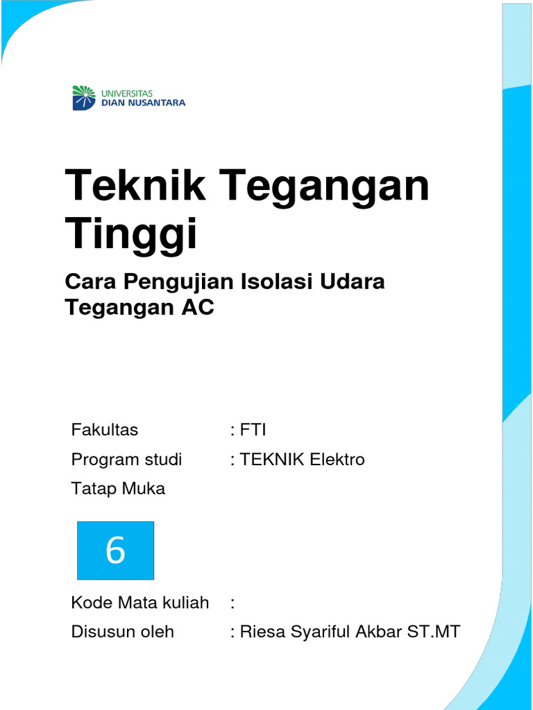 Modul 06 - Teknik Tegangan Tinggi 2022 | PDF