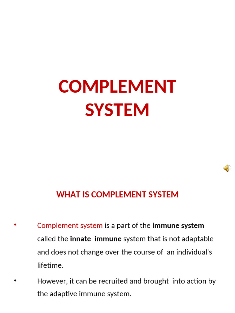 Complement System (1) | PDF | Complement System | Immune System